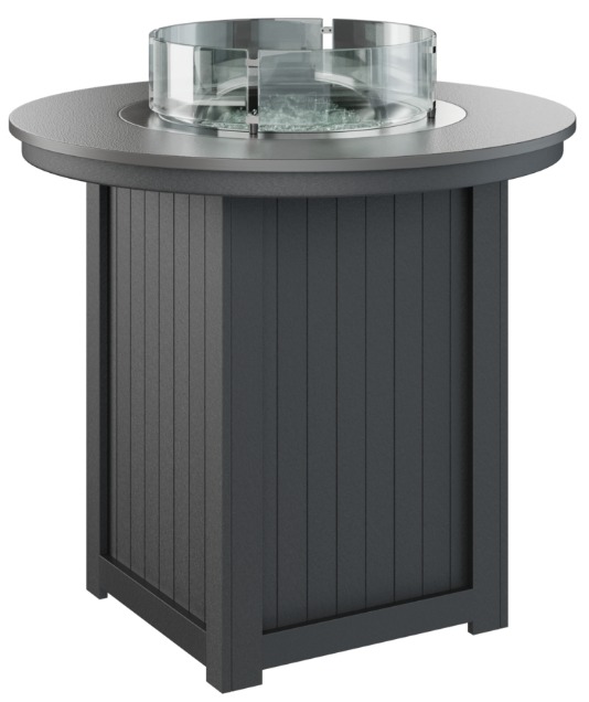 Berlin Gardens Donoma 44" Round Bar Hammered Fire Table, Donoma Fire ...